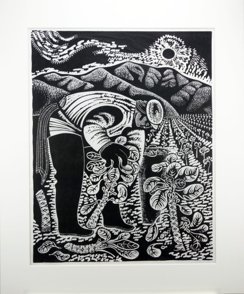 Sprout Picker (un-matted) from the collection of Mendocino Art Center ...