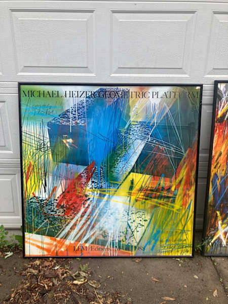 Michael Heizer framed abstract poster from the collection of TIMELINES ...