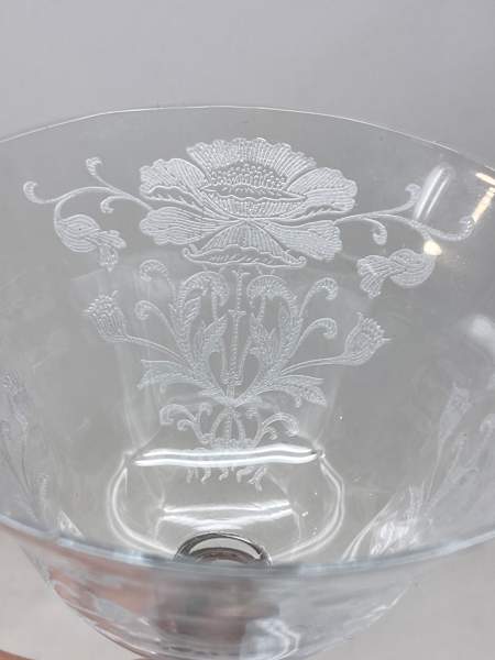Set of 6 Tiffin Flanders cocktail glasses from the collection of ...