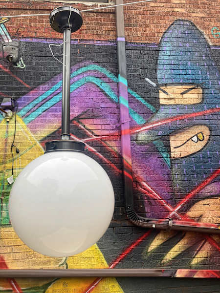 MCM glass ball pendant light fixture from the collection of TIMELINES ...