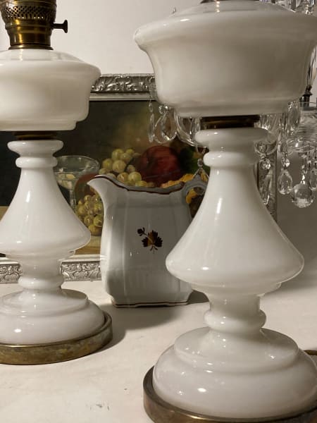 Pair of Bristol glass table lamps from the collection of TIMELINES ...