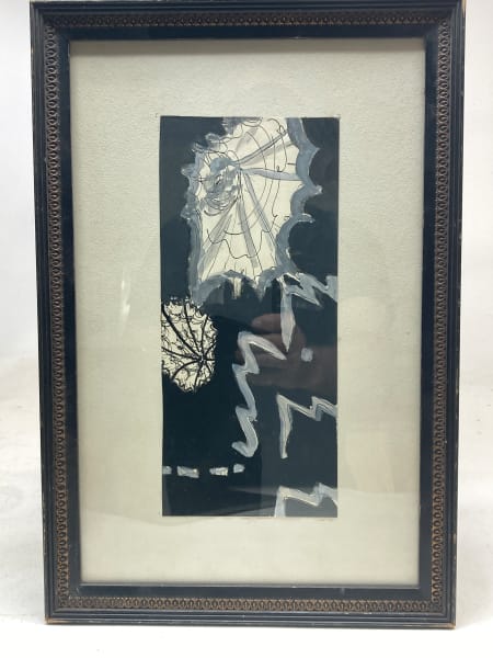 Original framed pen and ink abstract drawing from the collection of ...