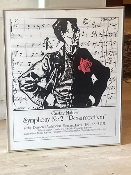 Framed Gustav Mahler poster from the collection of TIMELINES ANTIQUES ...