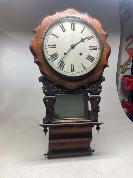 Early American wall clock from the collection of TIMELINES ANTIQUES ...