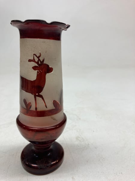 ruby cut to clear vase from the collection of TIMELINES ANTIQUES ...