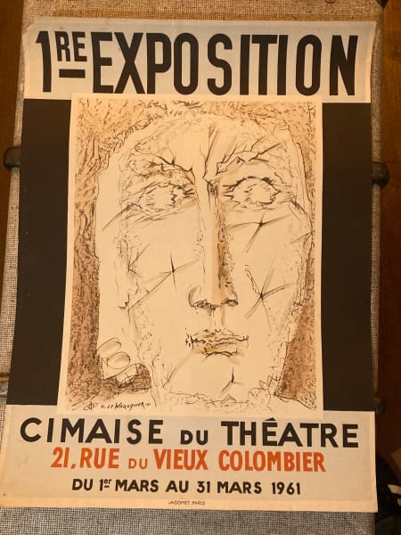 Vintage French Exposition Cimaise Du Theatre poster from the collection ...