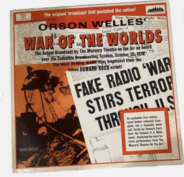 ALBUM - Orson Welles' War of the Worlds from the collection of ...