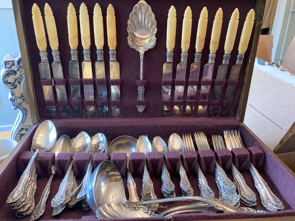 Large set of silver-plate Wm. Rogers flatware from the collection of ...