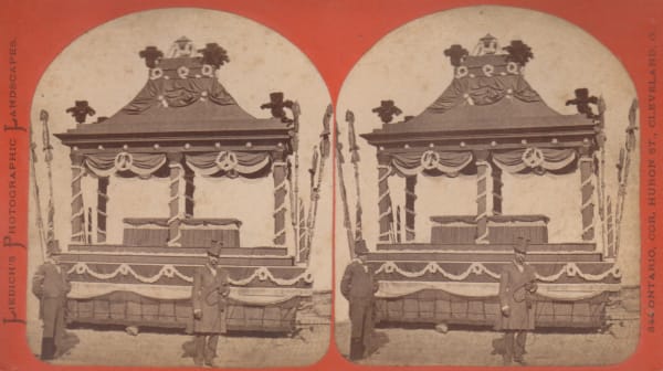Casket of President Garfield from the collection of A Mirror with a ...
