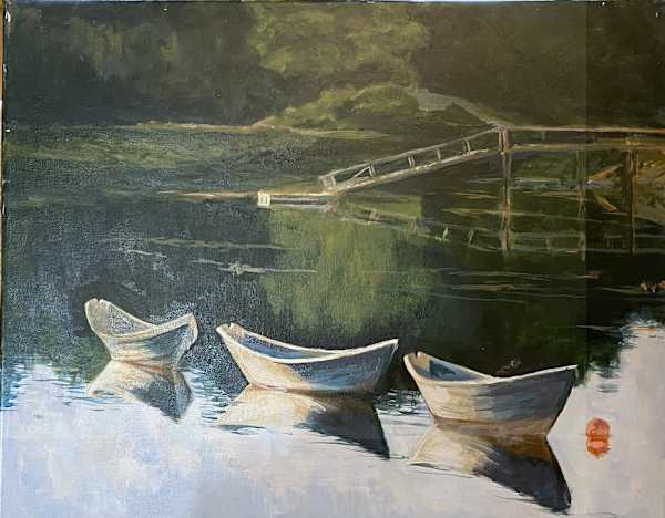 Kennebunkport Three Dories by Douglas H Caves Sr | Artwork Archive