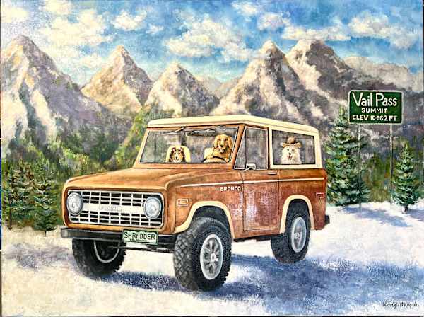 Commissioned Painting of a 1975 Bronco for Kamlyn Haynes for her Dad's ...