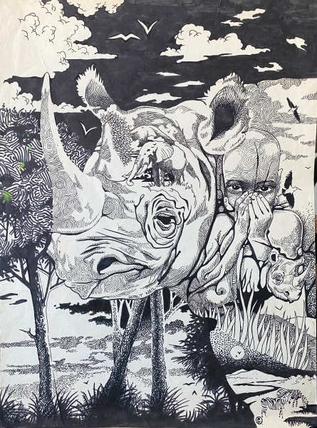 Rhinoceros landscape from the collection of artHYPE Foundation ...