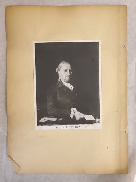 Same page - on both sides - photo of Robert Thew, reverse side photo of ... Same page - on both sides - photo of Robert Thew, reverse side photo of ...