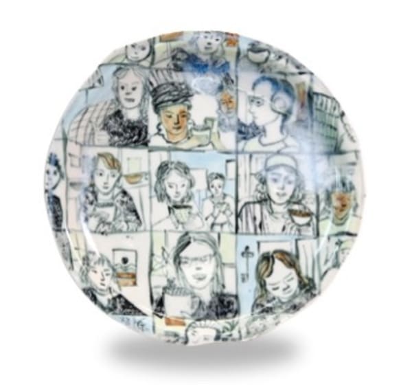 Zoom plate New Blue background by Gail Altschuler | Artwork Archive