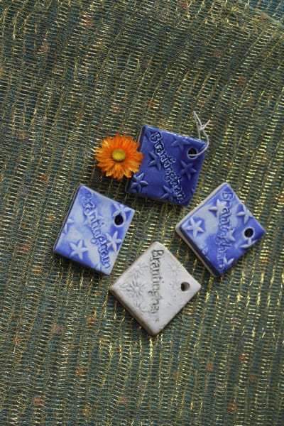 Ceramic Tags - Custom by inHIShandsart | Artwork Archive