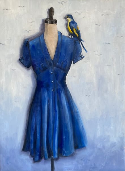 Blue bird Dress from the collection of Vanessa Rothe Fine Art | Artwork ...
