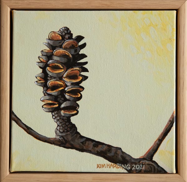 Burnt Banksia in Mint Green by Kim Harding | Artwork Archive