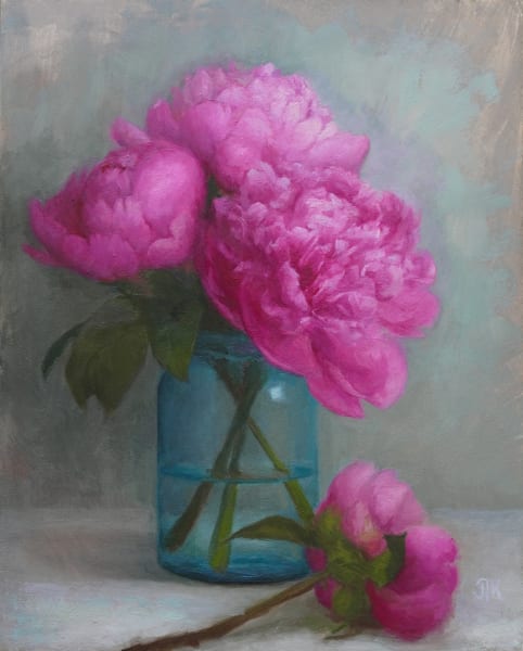 Peonies in a Blue Jar by Julie Tsang Kavanagh | Artwork Archive