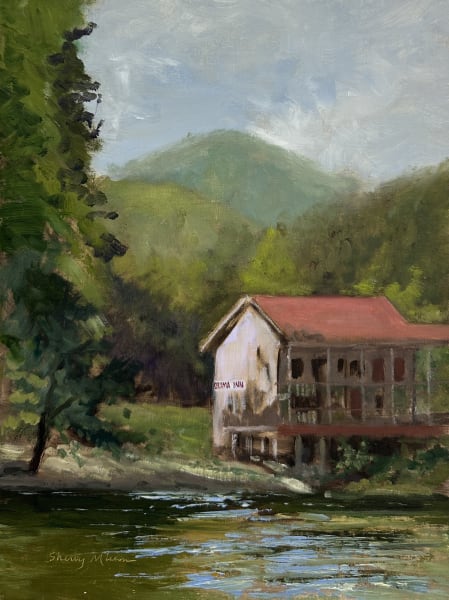 Drama on the Oconoluftee , plein air by Sherry Mason | Artwork Archive