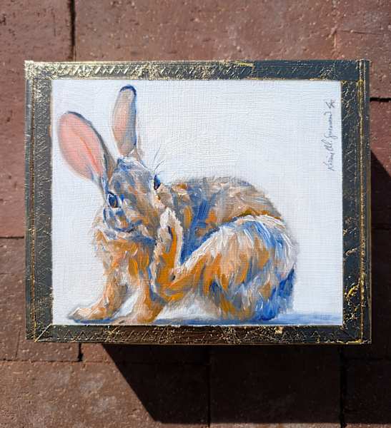 Itching (cottontail rabbit) by Karine Swenson | Artwork Archive