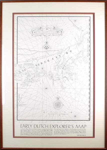 Early Dutch Explorer's Map (Facsimile) from the collection of Villanova ...