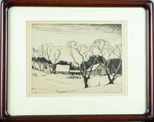 Farmyard in Winter from the collection of Villanova University Art ...