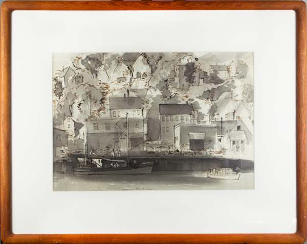 Dock Scene from the collection of Villanova University Art Collection ...