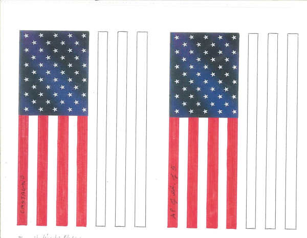 Two Unfinished Flags from the collection of Villanova University Art ...