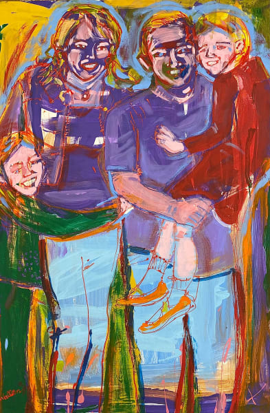Lofgren-Ganitch Family Portrait by Karen K Wallen | Artwork Archive