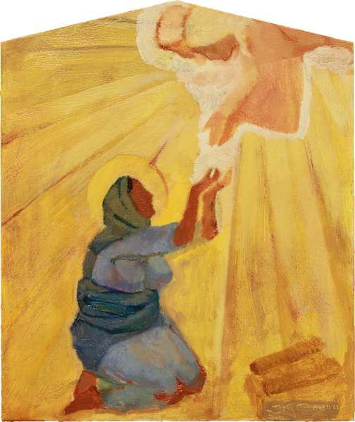 Hildah The Prophetess Speaks To God from the collection of J. Kirk ...