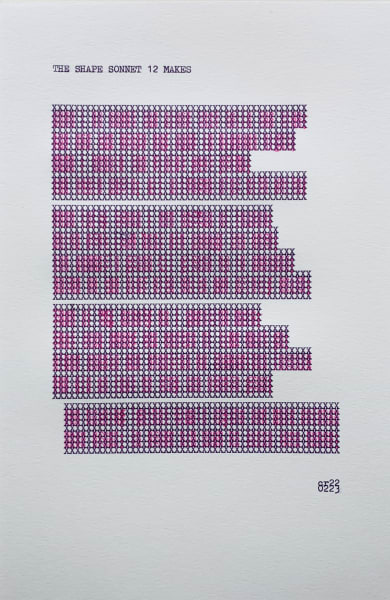 The Shape Sonnet 12 Makes by Chad Reynolds | Artwork Archive