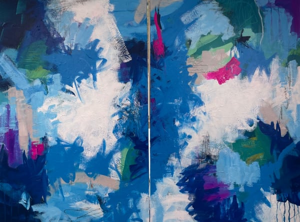 Blue is My Favorite Color 1 and 2 by Linda Blackerby Art | Artwork Archive