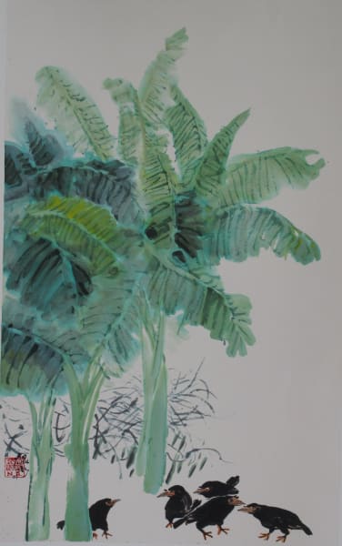 Crows and Banana Tree from the collection of Jung's Studio Art ...