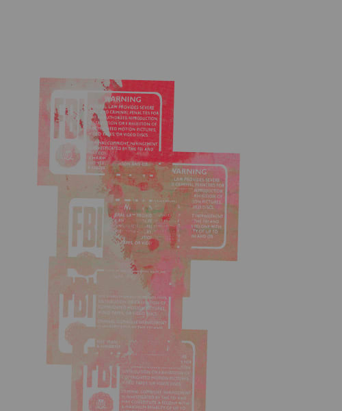 Stern Warning (red on grey) by Chris Horner | Artwork Archive