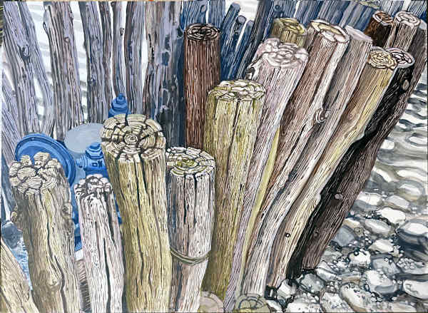 Latilla Fence, Taos from the collection of Cleveland Art Association ...