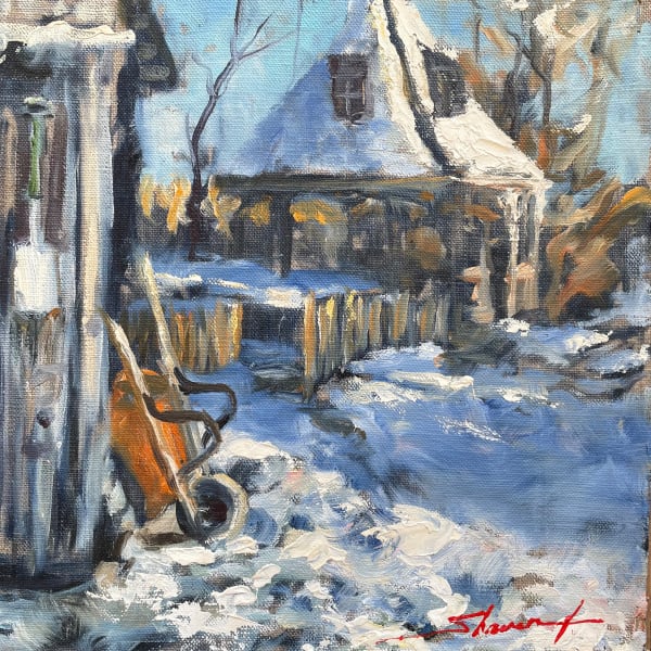 Plein First Snow by Sharon Rusch Shaver | Artwork Archive
