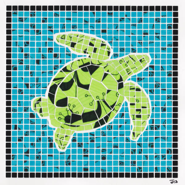 Sea Turtle Paper Mosaic from the exhibition 2024 Women in Art | Artwork ...