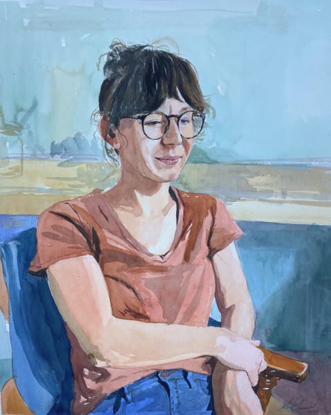 Portrait of Hilary in Studio by Sean Oswald | Artwork Archive