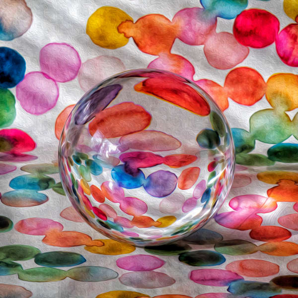 Acrylic Spere and Polka Dot Wrapping Paper from the exhibition VIVID: A ...