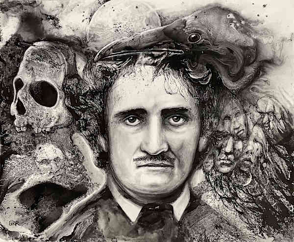 Portrait of Edgar Allan Poe by Glen Ronald | Artwork Archive