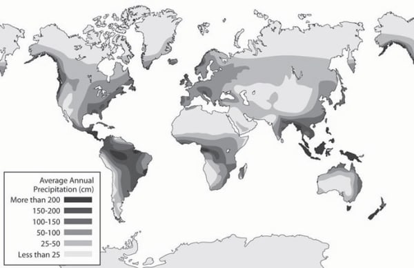 Global Precipitation Map from the collection of Guild of Natural Science Illustrators | Artwork ...