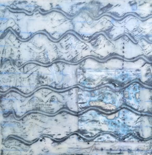 Waves Encaustic 5 by Lisa Sweo Eul | Artwork Archive