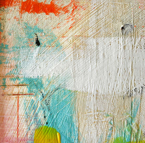 Note card orange, blue, white by Lisa Sweo Eul | Artwork Archive