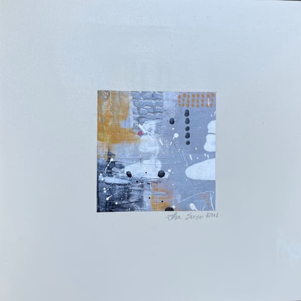 Ochre, White and Grey Canvas on Canvas #1 by Lisa Sweo Eul | Artwork ...