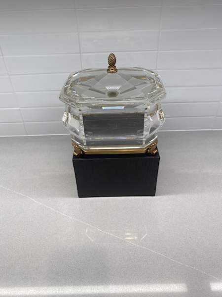 Very Fine Italian Heavy Crystal Box with Lid from the collection of Jon ...