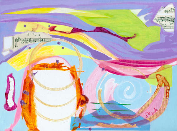 Collage Exploration Series on 9 x 12 Canvas #2 - Music of the Spheres ...