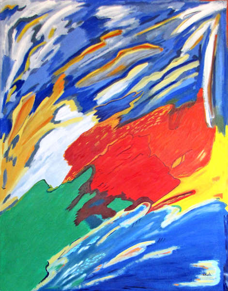 Big Blue Abstract by Mary Rush | Artwork Archive