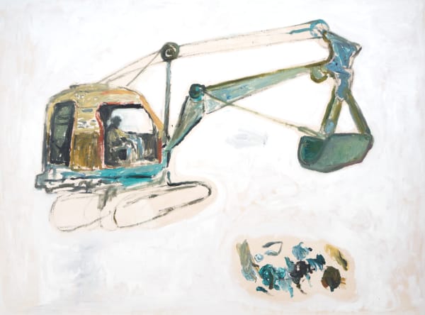 Excavator Painting by Anne-Louise Ewen | Artwork Archive