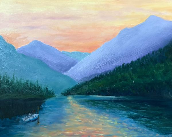 Sunset at Glaicer National Park by Mary O'Malley-Joyce | Artwork Archive