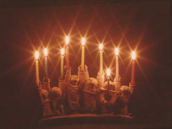 Note card: Menorah with star effect by Paul Shain | Artwork Archive
